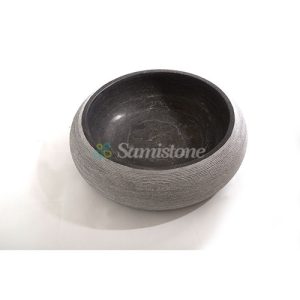 Samistone indoor blue limestone round stone sinks
