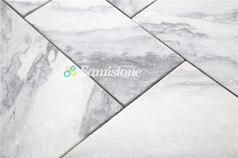 Samistone Rain Cloud Grey Marble French Pattern Square Flooring Tile ...