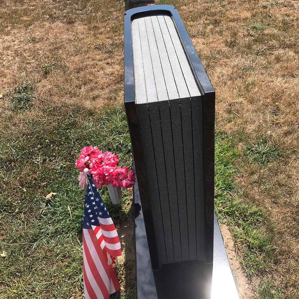 Book Shape Granite Tombstone Life History Headstone Design - Samistone