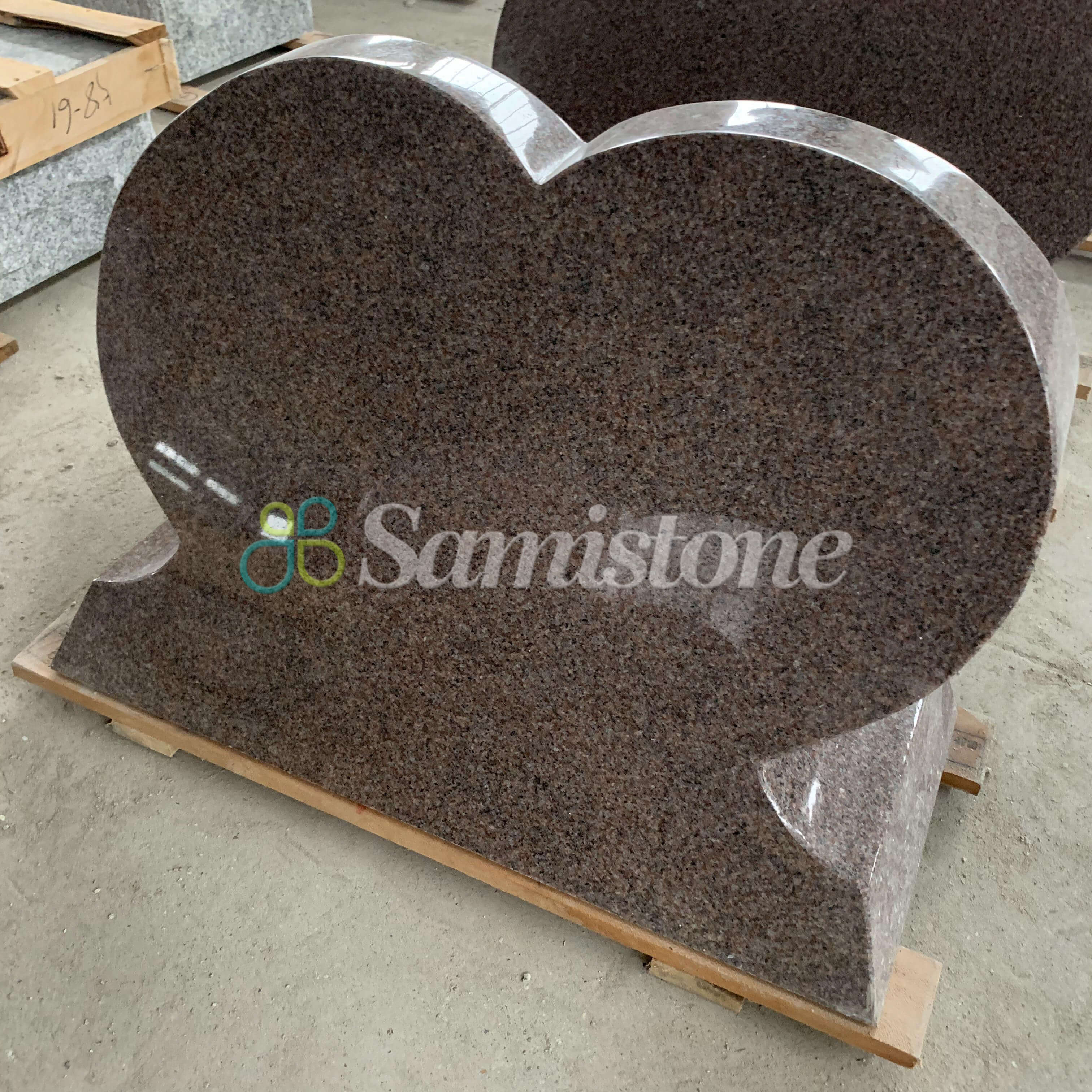 Wholesale Upright Mahogany Red Granite Slant Headstone - Samistone
