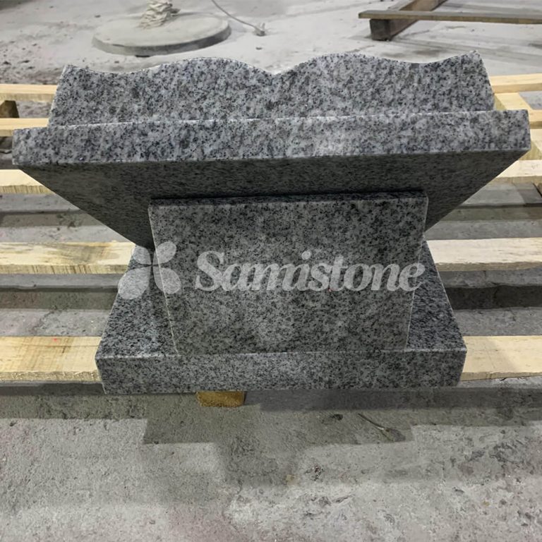 Wholesale Grey Granite Book Headstone Tombstone Design- Samistone