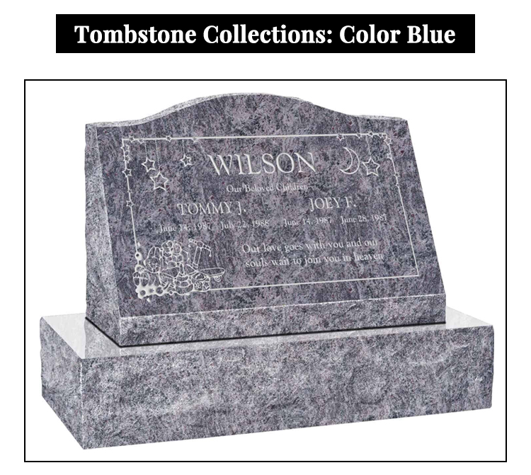 Wholesale American Style Blue Granite Headstone Blue Granite Tombstone ...